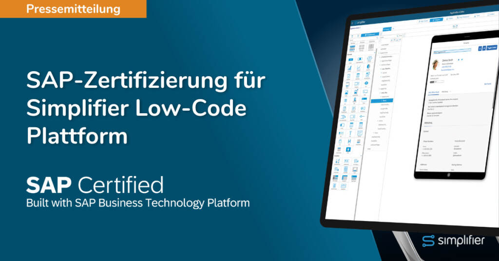 Simplifier certified as Build on SAP Business Technology Platform